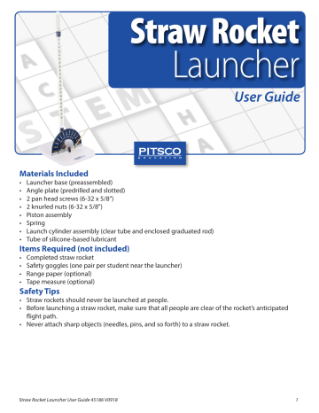 pitsco Straw Rocket User Manual | Manualzz