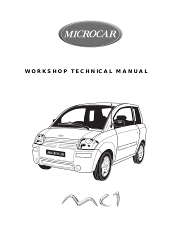 Microcar MC1 Technical Manual | Manualzz