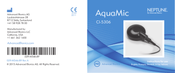 Advanced Bionics NEPTUNE AquaMic Instructions For Use Manual | Manualzz
