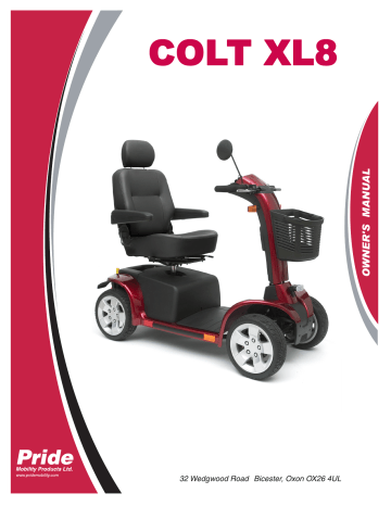 Pride Mobility COLT XL8 Owner's Manual | Manualzz