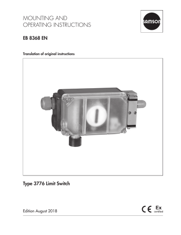 Samson 3776 Mounting And Operating Instructions | Manualzz