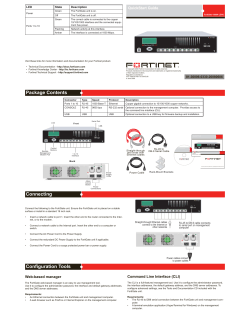 Fortinet FortiGate FortiGate-1000A - Quick start Guide, User guide ...
