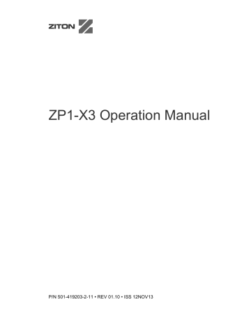 Ziton ZP1-X3 Operation Manual | Manualzz