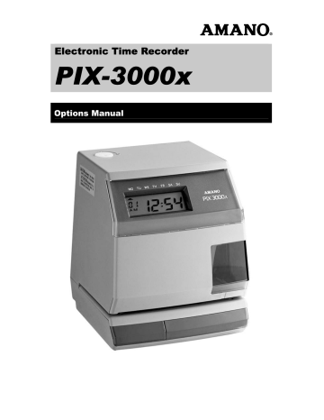 Amano PIX-3000x Series Manual | Manualzz
