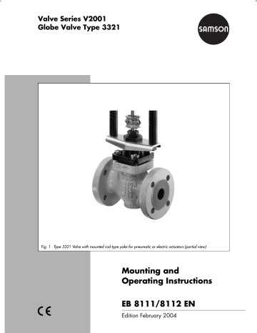 Samson 3321 Mounting And Operating Instructions | Manualzz
