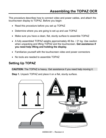 Topaz OCR Assembling Manual | Manualzz