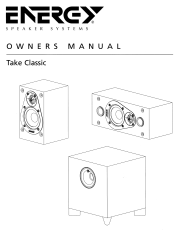 Energy TAKE CLASSIC CENTER Owner's Manual | Manualzz