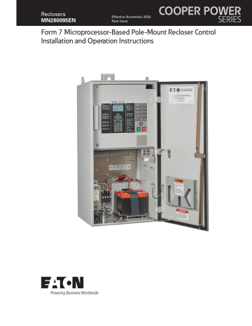 Eaton Form 7 microprocessor-based pole-mount recloser control Owner's ...