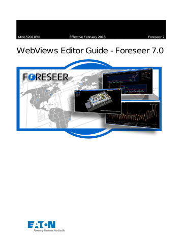 Eaton Foreseer v7 webviews editor Owner's Manual | Manualzz