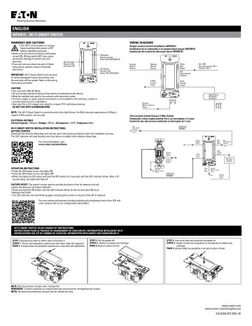 Eaton WFSW15 wi-fi smart switch Instruction | Manualzz