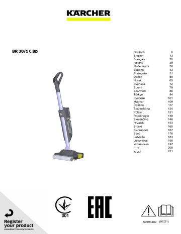 Kärcher BR 30/1 C Bp Pack 18/30 Scheuersaugmaschine Manual de utilizare | Manualzz