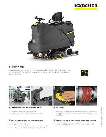 Kärcher B 140 R Bp Scrubber drier Product information | Manualzz