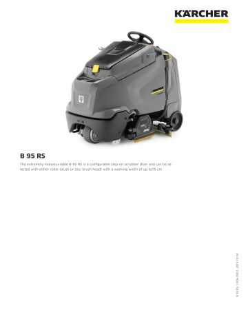 Kärcher B 95 RS Scrubber dryer Product information | Manualzz