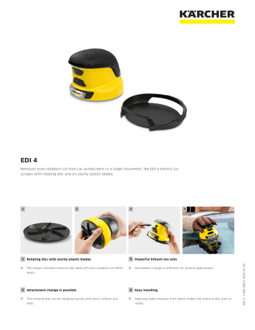 Kärcher EDI 4 Electric ice scraper Product information | Manualzz