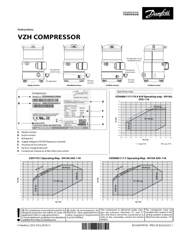 Danfoss VZH117 (Gen 3) VZH compressors Installation Guide | Manualzz