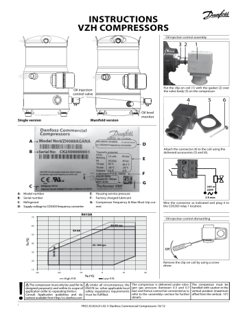 Danfoss VZH117 (Gen 3) VZH compressors Installation Guide | Manualzz