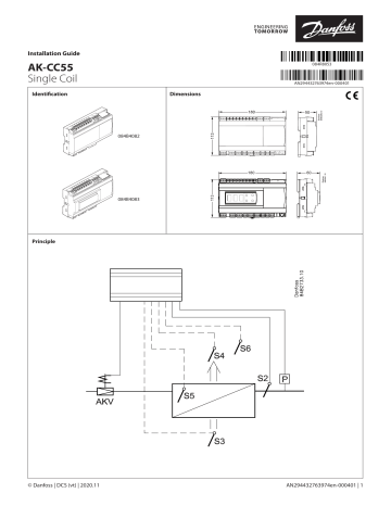 Danfoss AK-CC55 Single Coil UI Installation Guide | Manualzz