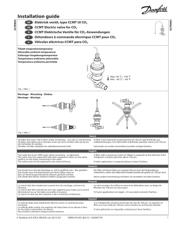 Danfoss CCMT 16 Electric expansion valve, type Installationsanleitung ...