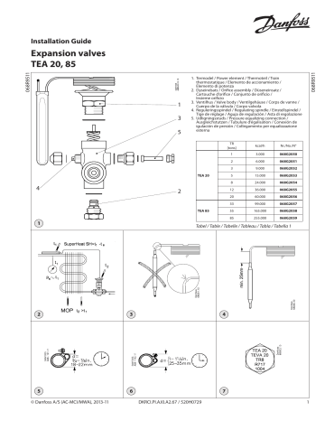 Danfoss TEA 20-5 20, 85 Installation Guide | Manualzz
