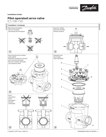 Danfoss ICS 100, ICS 125, ICS 150 Guia de instalação | Manualzz