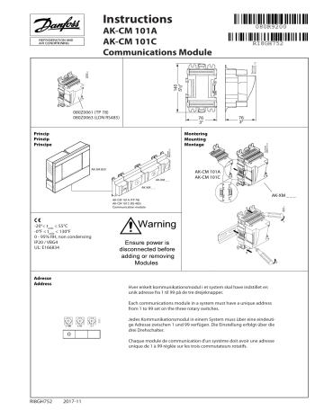 Danfoss AK-CM 101C 101A Installation Guide | Manualzz