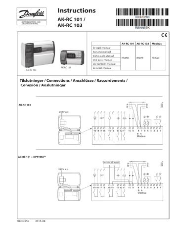 Danfoss AK-RC101 AK-RC 101, AK-RC 103 Installationsanleitung | Manualzz