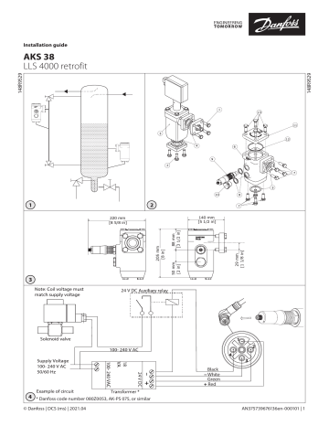 Danfoss AKS 38 , LLS 4000 retrofit Installation Guide | Manualzz