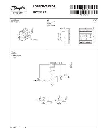 Danfoss EKC 315A Installation Guide | Manualzz