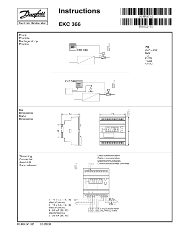 Danfoss EKC 366 Installation Guide | Manualzz