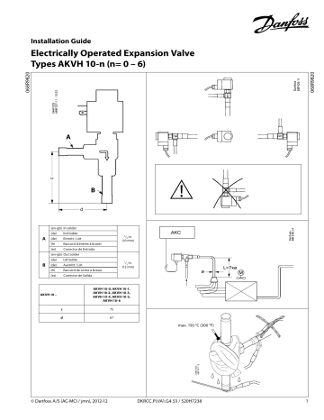 Danfoss AKVH 10-2 Electrically operated expansion valves, type 10 ...