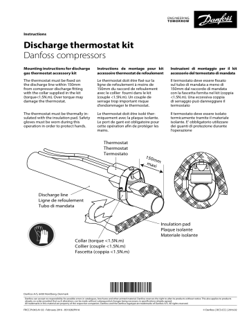 Danfoss Compressors Discharge thermostat kit Installation Guide | Manualzz