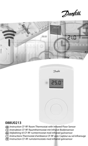 Danfoss Room Thermostat CF2 CF-RF Installation Guide | Manualzz