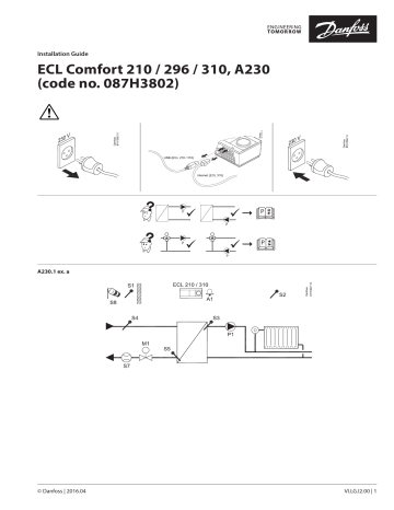 Danfoss DECS ECL Comfort 210, A230 Installation Guide | Manualzz