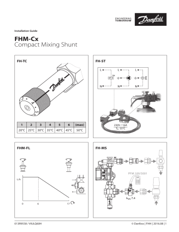 Danfoss Compact Mixing Shunts Shunt, FHM-C Installation Guide | Manualzz