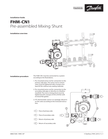 Danfoss Midishunts FHM-CN1 Pre-assembled Mixing Shunt Installation ...
