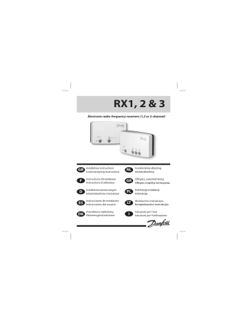 Danfoss RX Receiver Receivers Guida d'installazione | Manualzz