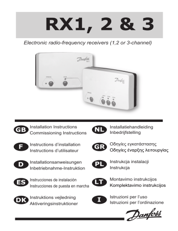 Danfoss RX Receiver Receivers Installationsvejledning | Manualzz
