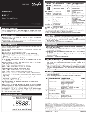 Danfoss FP720 Easy User Guide | Manualzz