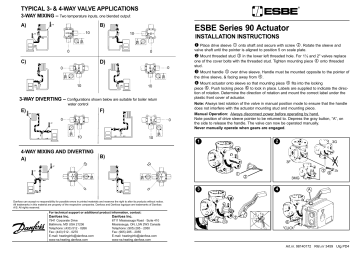 Danfoss Series 90 ESBE Actuator Installation Guide | Manualzz