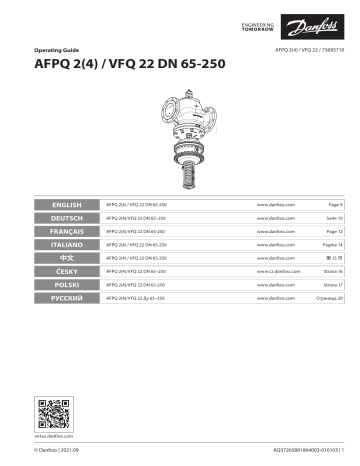Danfoss AFPQ 24 2(4) / VFQ 22 DN 65-250 Mode d'emploi | Manualzz