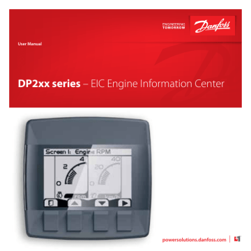 Danfoss DP250 Displays DP2XX Series - Engine Information Center (EIC) Software User manual ...