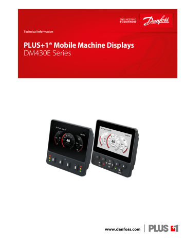 Danfoss DM430E (4.3” Displays) PLUS+1 Series Display User Guide | Manualzz