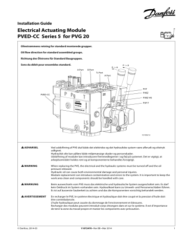Danfoss PVG 20 electrical actuators (PVE) PVED-CC Series 5 Actuation Module for Installation ...
