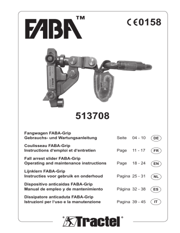 Tractel FABA 132298 Operating And Maintenance Instructions Manual ...