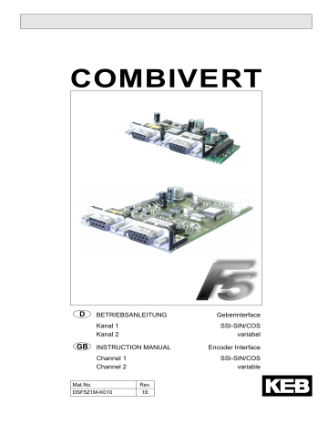 KEB COMBIVERT F5 Instruction Manual | Manualzz