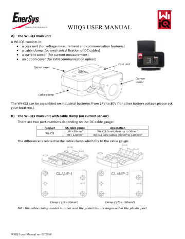 EnerSys Wi-iQ3 User Manual | Manualzz