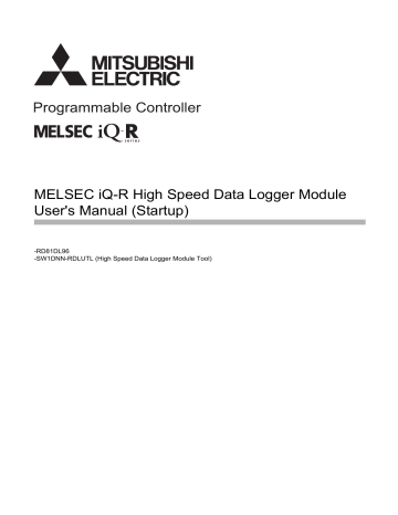 Mitsubishi Electric RD81DL96, SW1DNN-RDLUTL User Manual | Manualzz