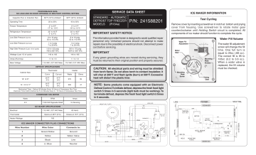 Refrigerator 241588201 Service Data Sheet | Manualzz