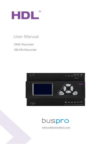 HDL buspro SB-DN-Recorder User Manual | Manualzz