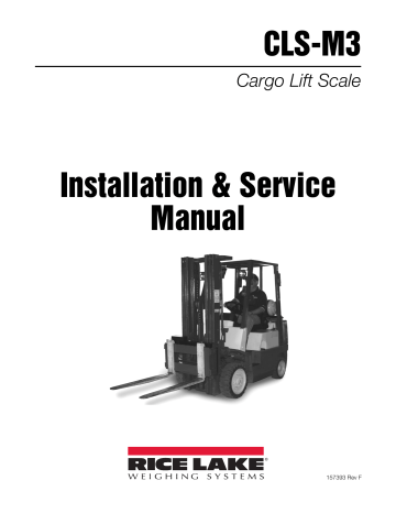 Rice Lake CLS-M3 Installation & Service Manual | Manualzz